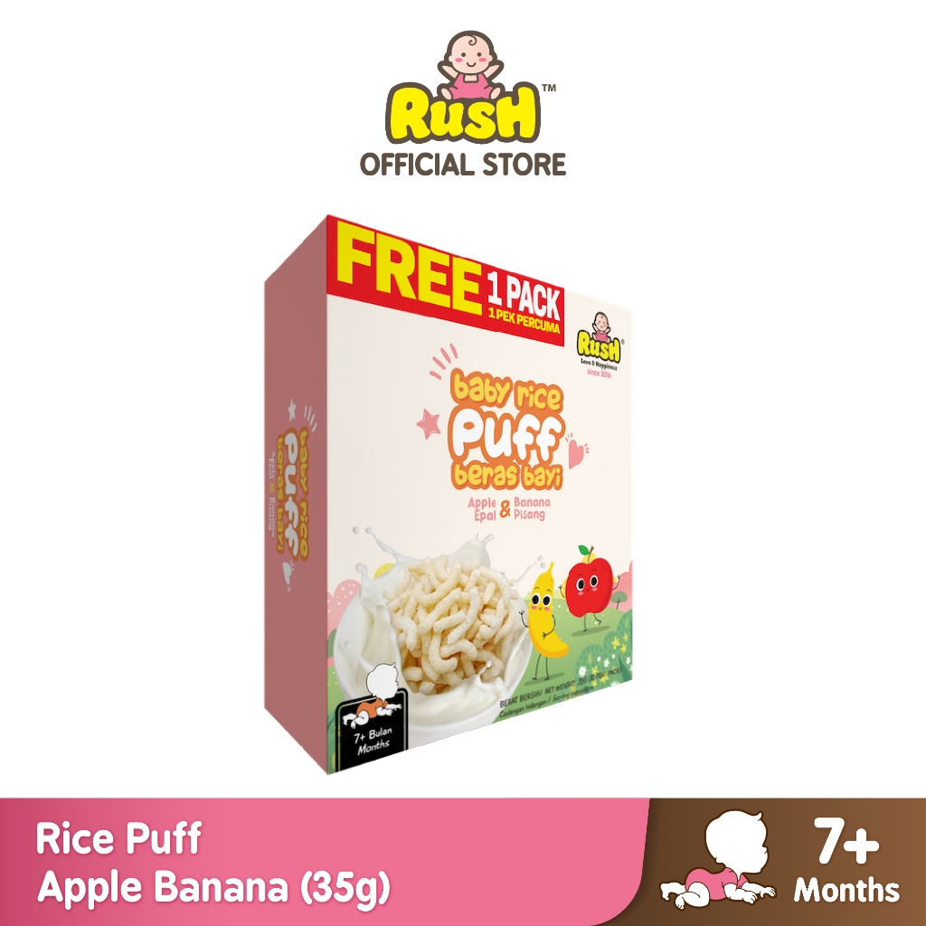 Rush Baby Rice Puff Apple Banana 30g | Shopee Malaysia