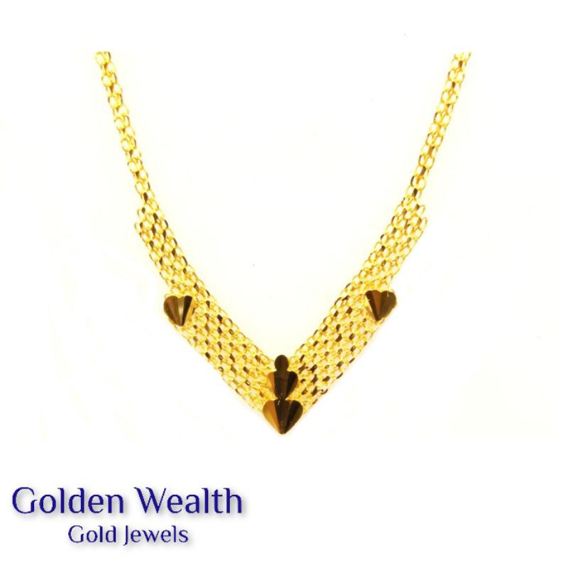 🎉Exclusive 916 Gold Hardware U Necklace Rantai Leher Emas 916 女庄马蹄黃金链 ...