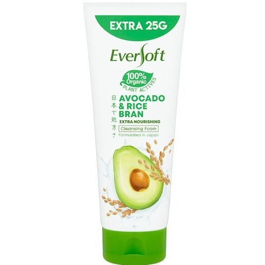 EVERSOFT, Avocado and Rice Bran Facial Cleanser 195G | Shopee Malaysia