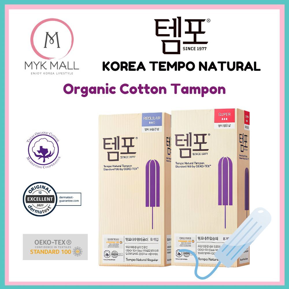 Korea Tempo Natural Organic Cotton Tampon (Regular/Super) | Shopee Malaysia
