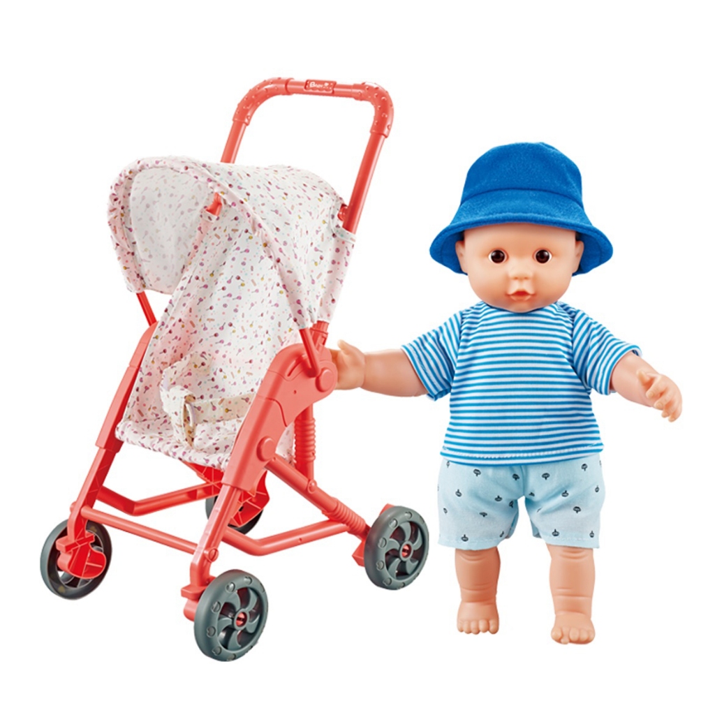 12-Inch Realistic Newborn Baby Doll with Stroller Playset for Kids ...