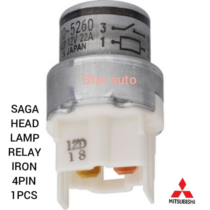 SAGA HEAD LAMP RELAY IRON 4PIN 1PCS | Shopee Malaysia