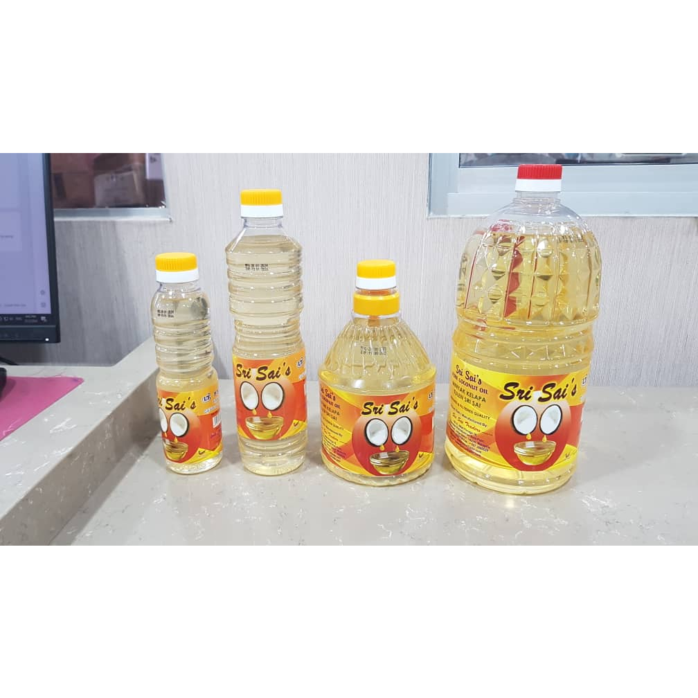 SRI SAI PURE COCONUT OIL 320ML/640ML/1L/2L MINYAK KELAPA TULEN SRI SAI ...