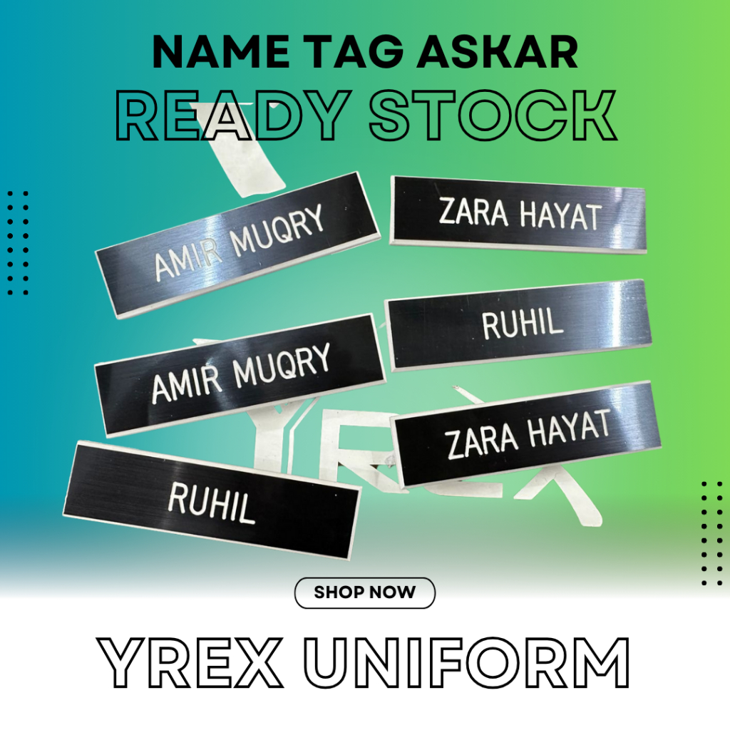 NAME TAG ASKAR IKUT SPEC (SAIZ SEDERHANA) | Shopee Malaysia