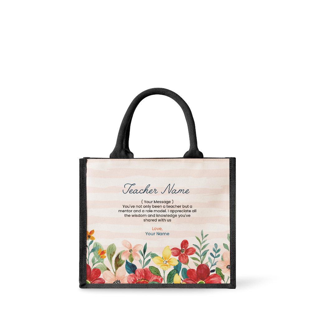 FAMSY Watercolour Flower 2 Series Tote Bag - Teacher's Day (With Name ...
