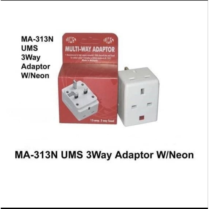 UMS 3 WAY/MULTI ADAPTOR MA313 - SIRIM | Shopee Malaysia