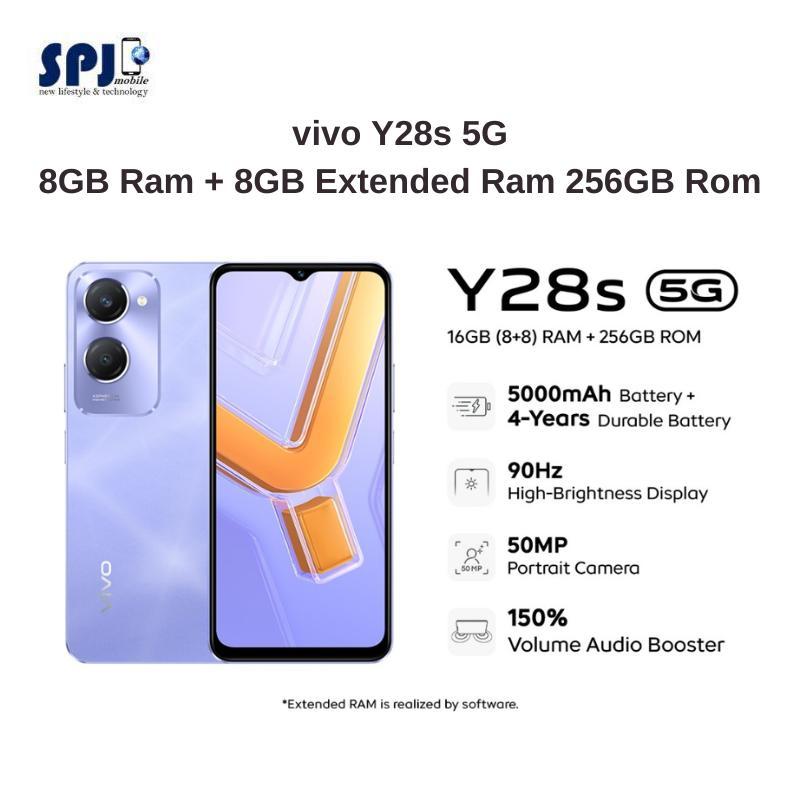 vivo Y28s 5G | 8GB Ram + 8GB Extended Ram 256GB Rom | Rear 50MP Camera ...