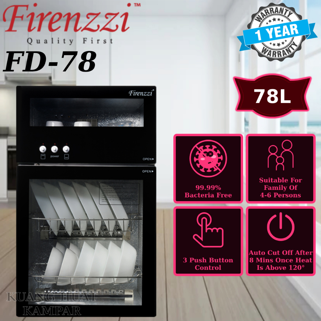 FIRENZZI 78L // 338L 410 STAINLESS STEEL KITCHEN DISINFECTION CABINET ...