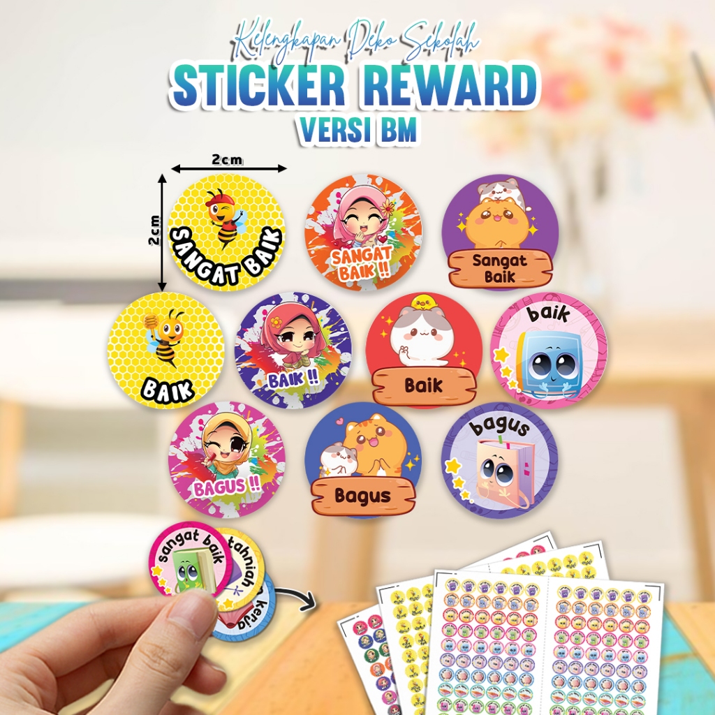 🌼240pcs🌼 STICKER GANJARAN MURID (MALAY VERSION) / PELAJAR / STUDENT ...
