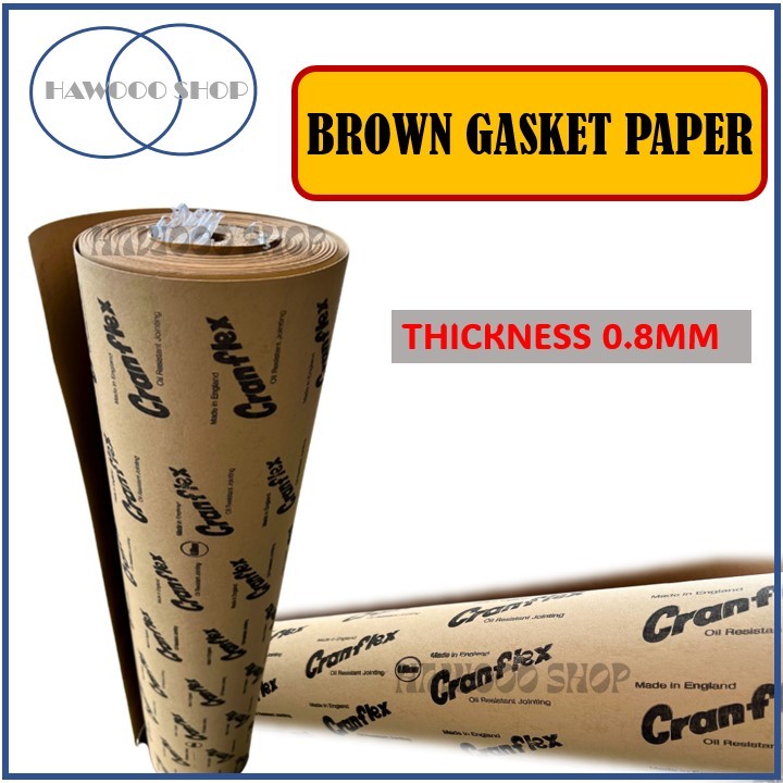 【0.8mm】 Brown Kertas Gasket Paper Petrol Oil Fuel Resistance (MADE IN ...