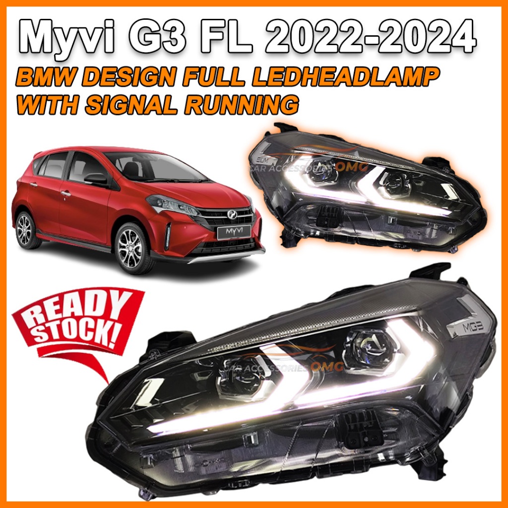 Perodua Myvi 2023 2024 Facelift G3 Dynamic Led Head Lamp Headllamp ...