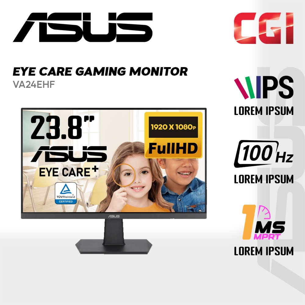 Asus 23.8" VA24EHF IPS 100Hz 1ms Adaptive Sync FHD Frameless Eye Care ...