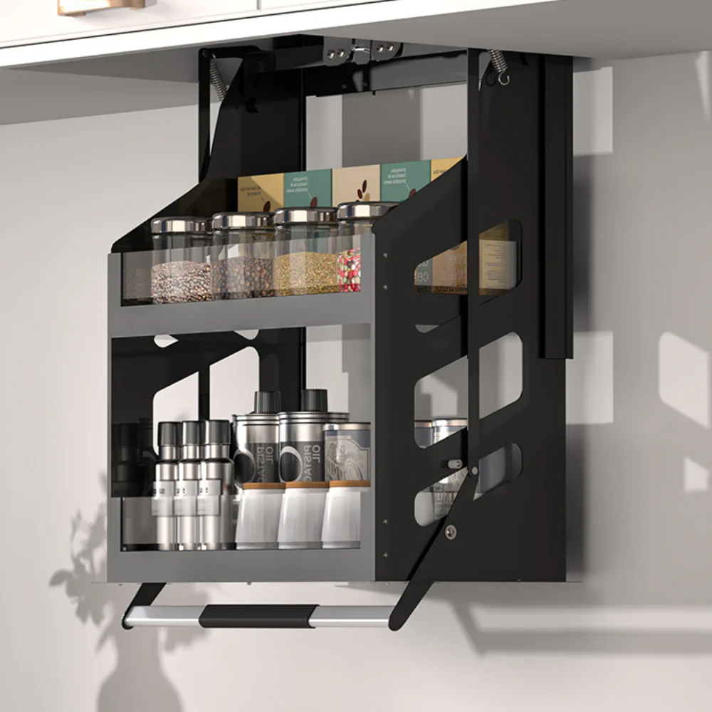 Adjustable Soft-Close Kitchen Cabinet Pull-Down Shelf | Shopee Malaysia