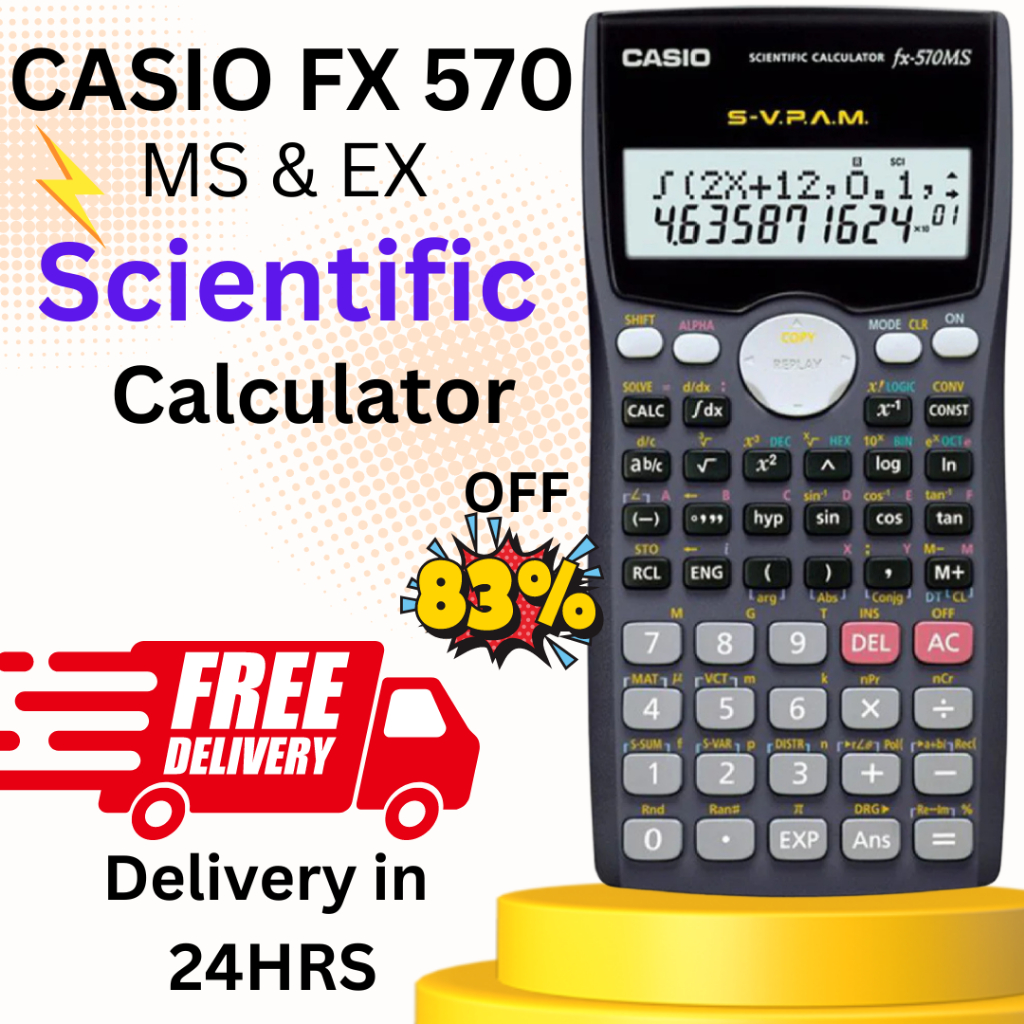 New Scientific Calculator CASIO FX 570 MS & EX For all uses | Shopee ...