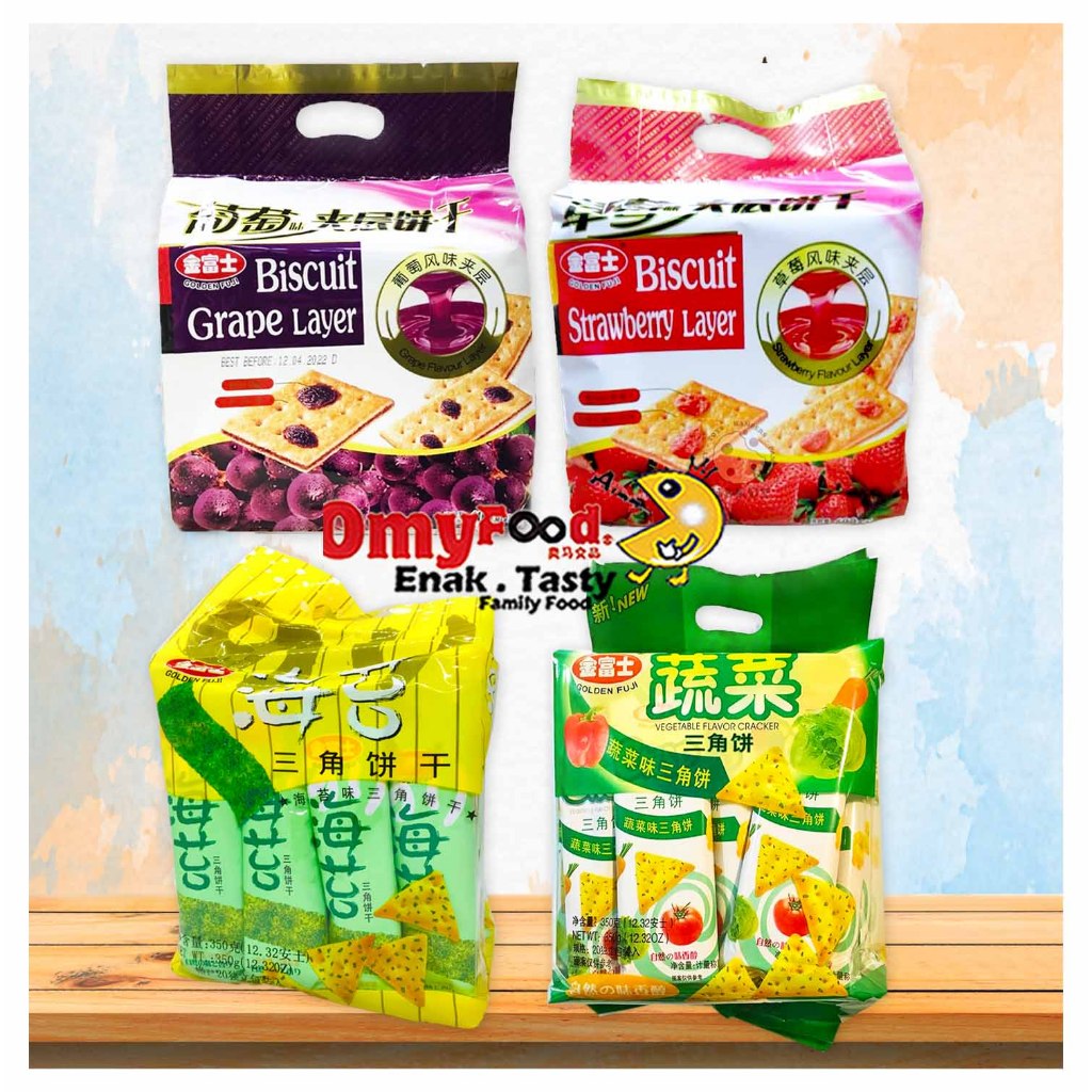 350g / 400g Golden Fuji Triangle Cracker [Seaweed / Vegetable / Biscuit ...