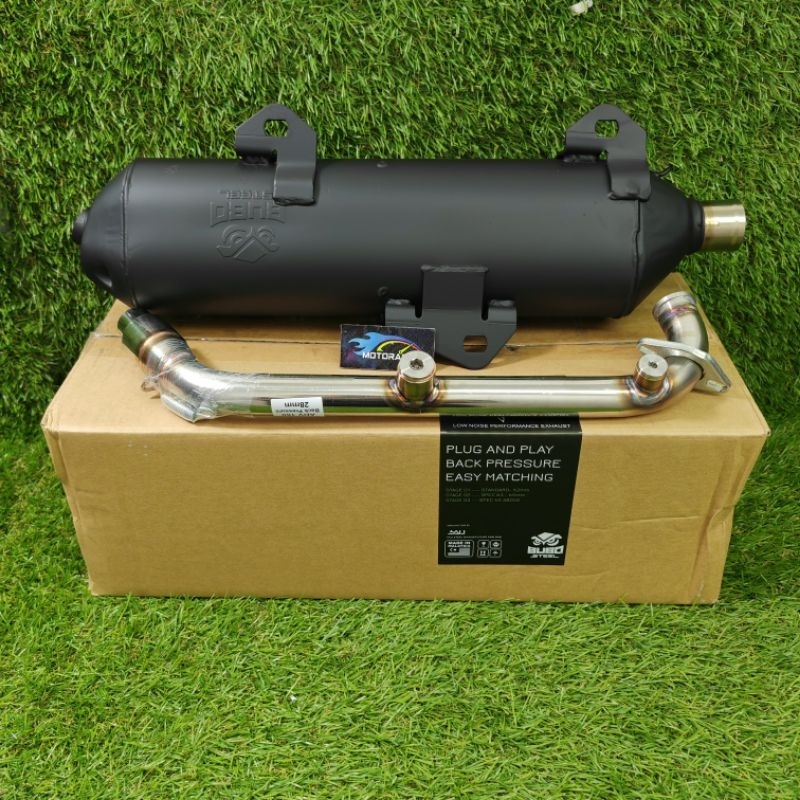 BUBO STEEL RACING BACK PRESSURE EXHAUST PIPE 28MM ADV160 HONDA CJ IPOH ...