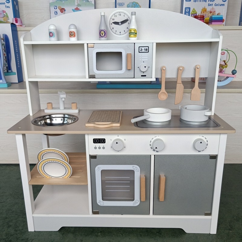 GREY LARGE WOODEN Japanese Style Kitchen Complete Set Big Kitchen ...