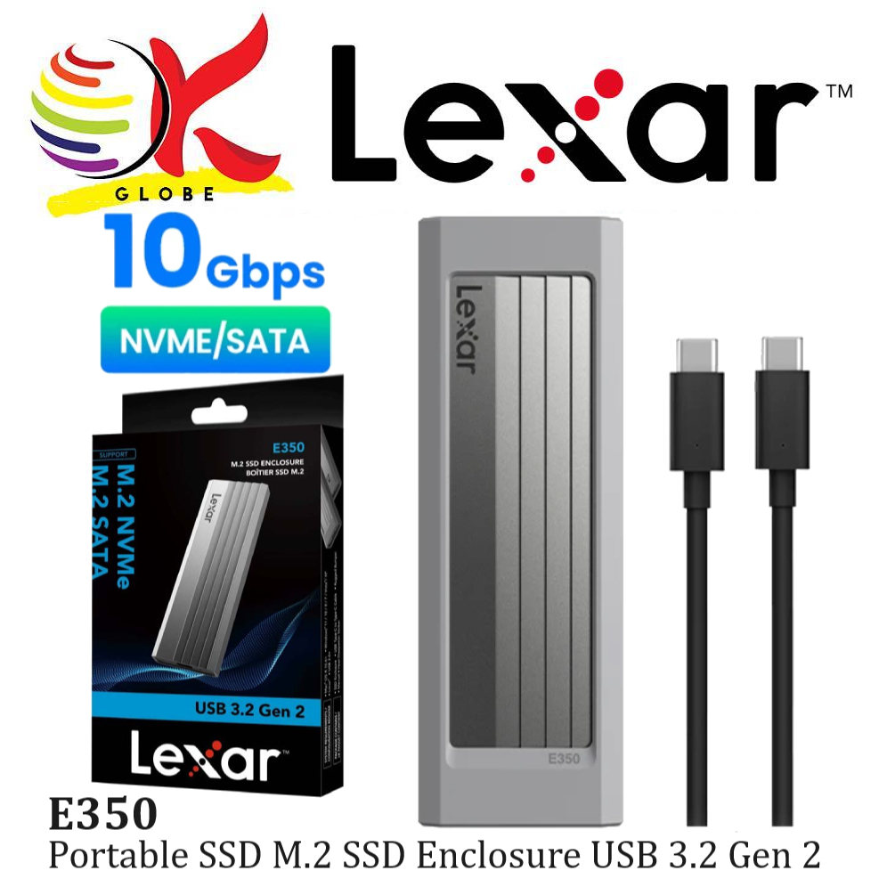 LEXAR E350 M.2 SSD ENCLOSURE USB 3.2 GEN 2 WITH UP TO 10GBPS / METAL ...