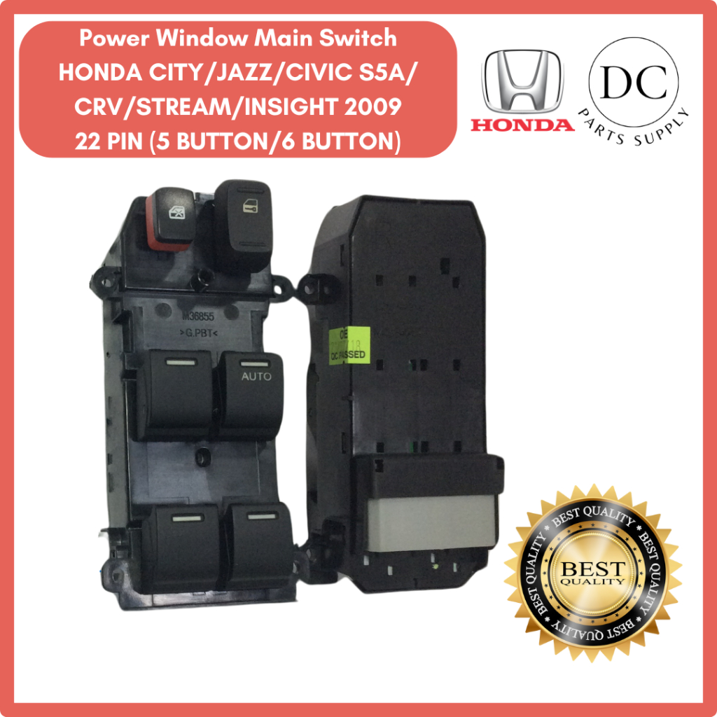 Honda City/Jazz/Civic/CRV/Stream/Insight 2009 22 PIN 5 BUTTON 6 BUTTON ...