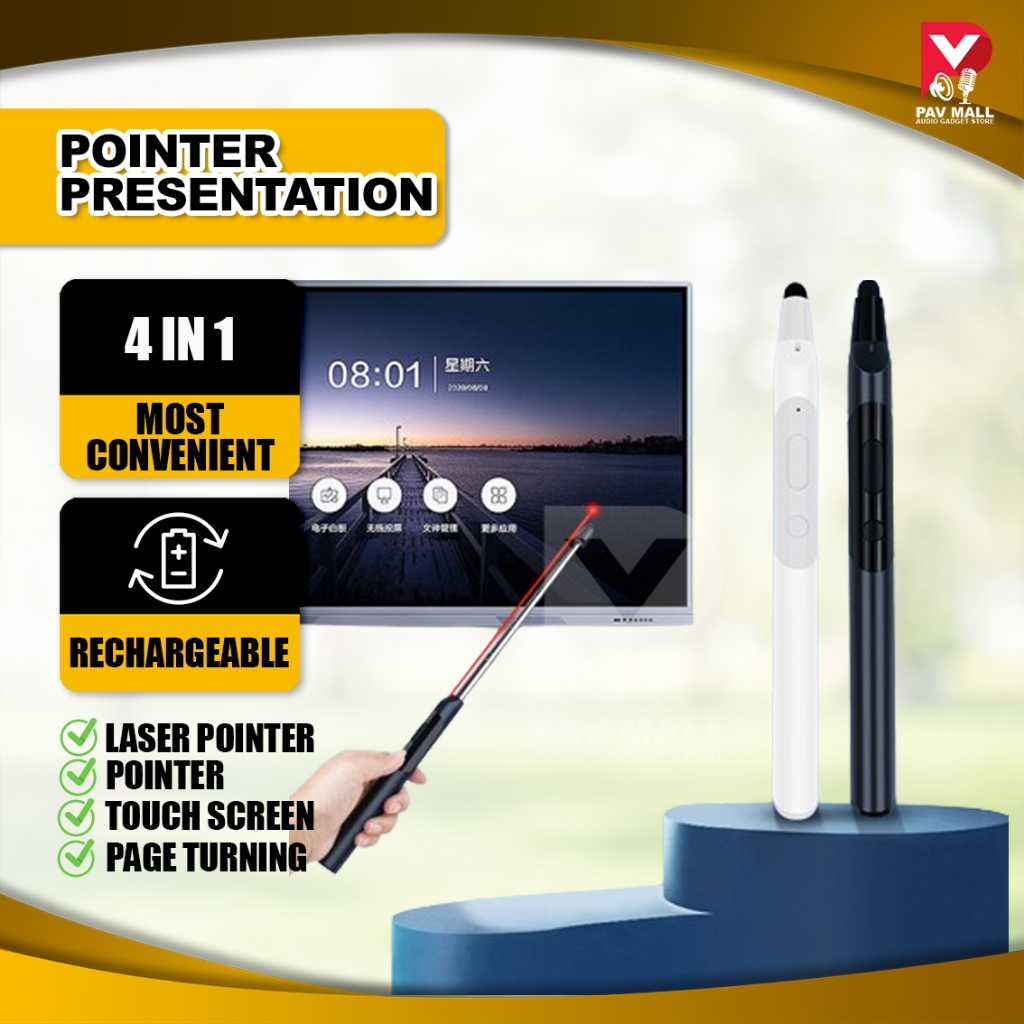Pointer Presentation 4 in 1 | Laser Pointer Rechargeable & Remote ...