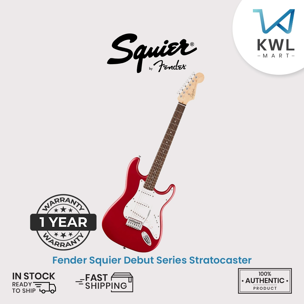 Squier Debut Series Stratocaster Electric Guitar, Entry Level Guitar ...
