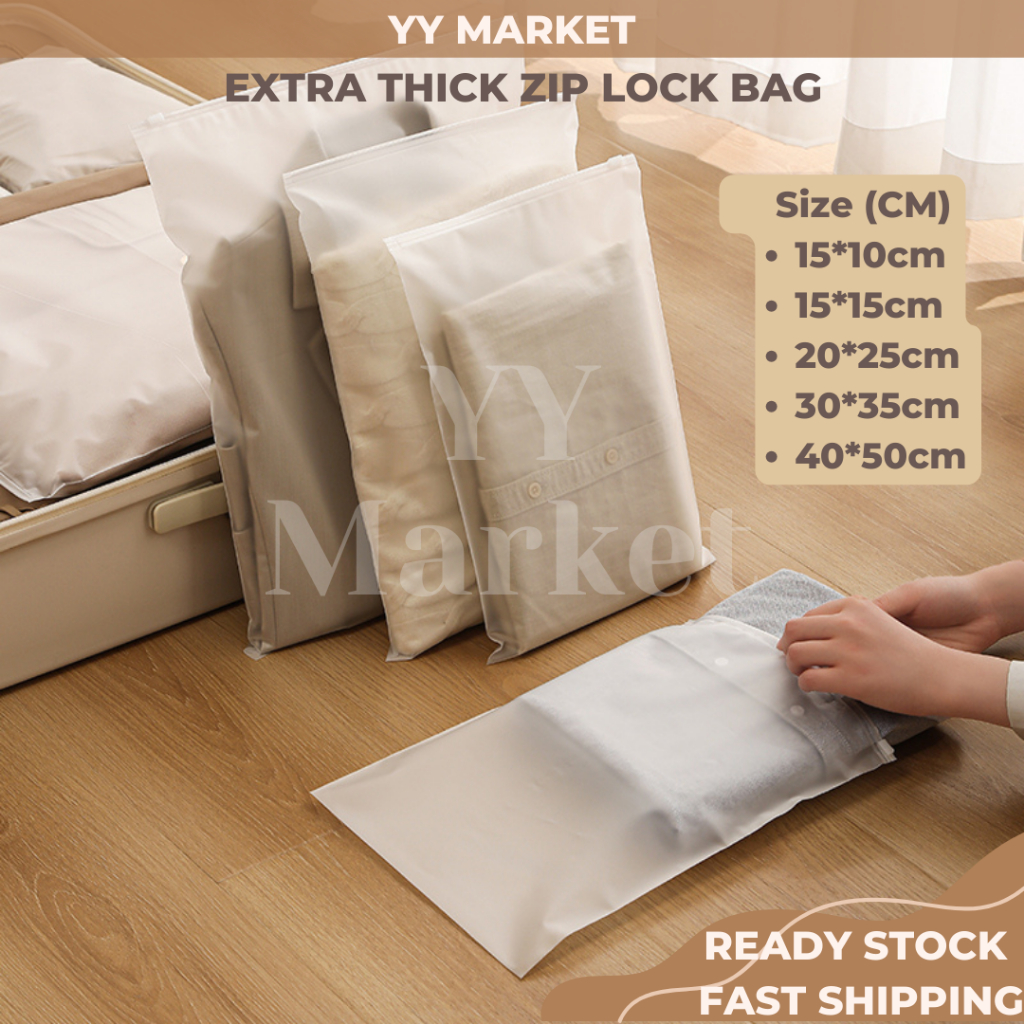 YY MARKET 0.20MM HOLE TRANSPARENT MATTE ZIP LOCK BAG PACKAGING FROSTED ...