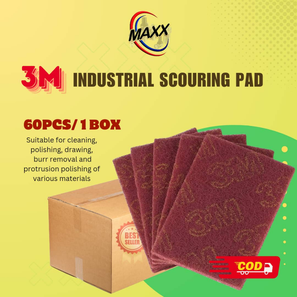 1 BOX 3M INDUSTRIAL SCOURING PAD | Shopee Malaysia