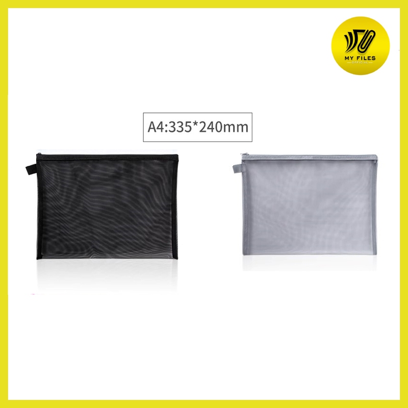 MYFILES Nylon Document Bag Mesh File Folder A4 Paperwork Storage ...