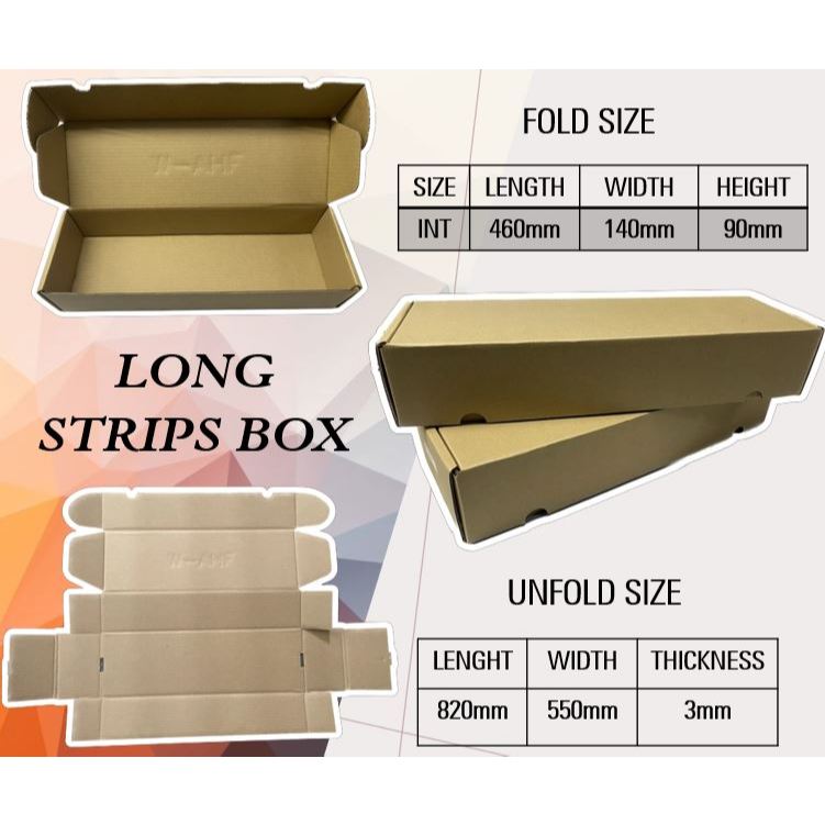 ReadyStock Long Strips Box (1 set 10 pcs) Second Hand Carton Box ...