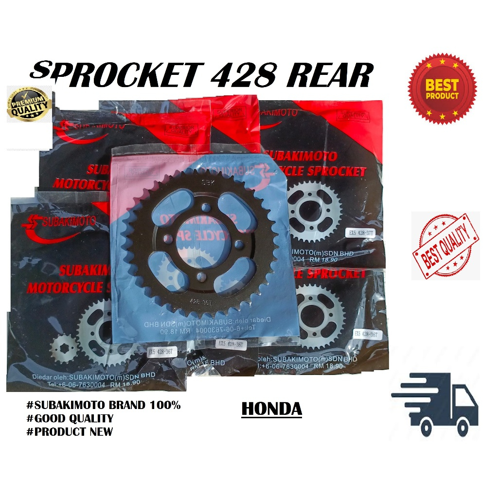 SPROCKET REAR FOR HONDA EX5 CLASS GBO EX5 DREAM W100 MR2 MR3 | Shopee ...