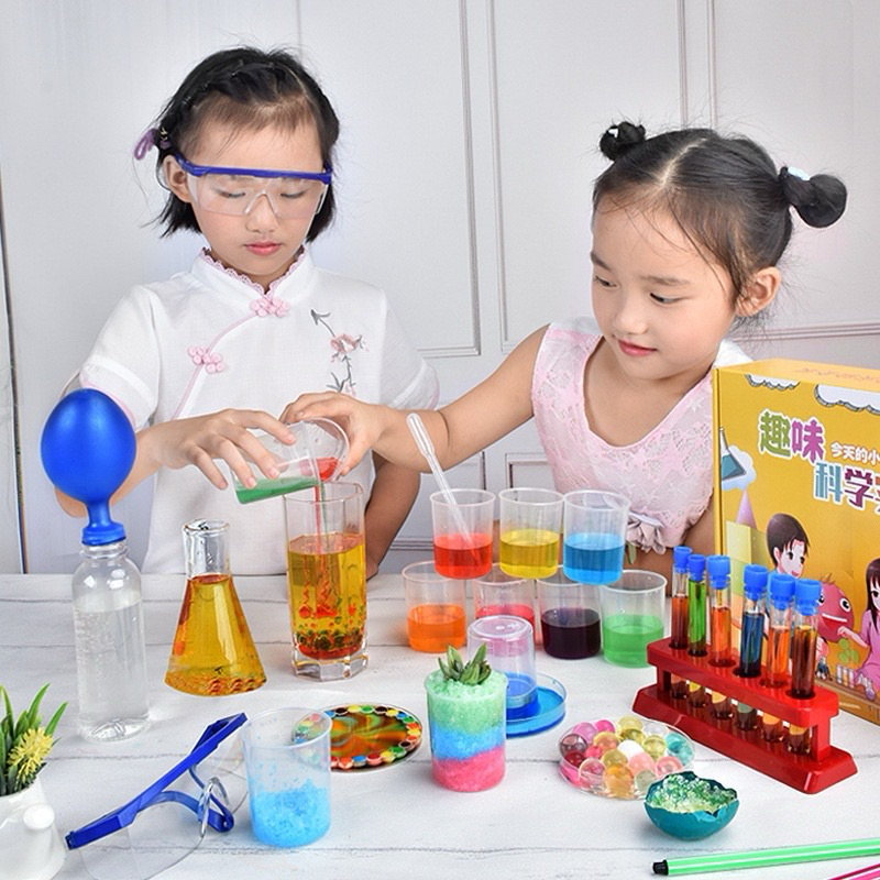 Kid Little Scientist Role Play Science Lab Toys Experiment Test Kit ...