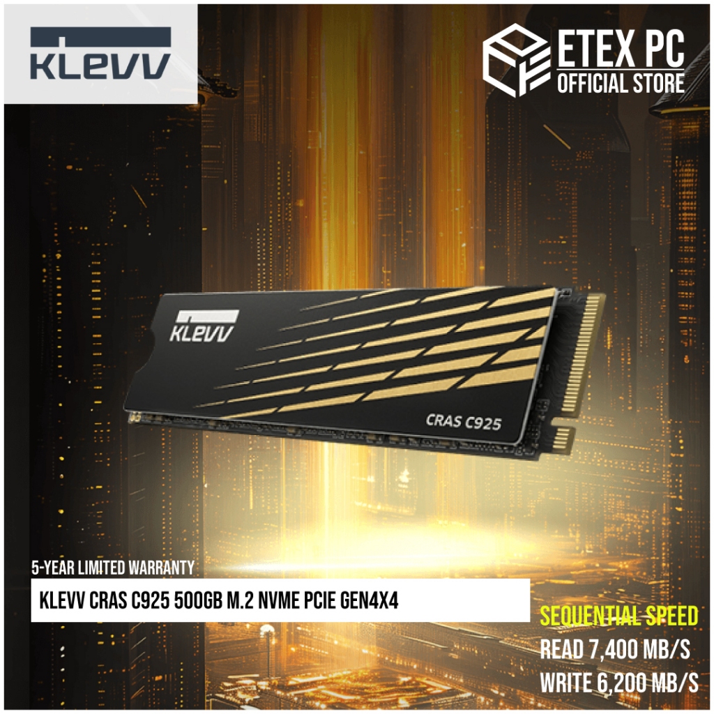 KLEVV CRAS C925 500GB M.2 2280 NVME Solid State Drive # K500GM2SP0-C9T ...
