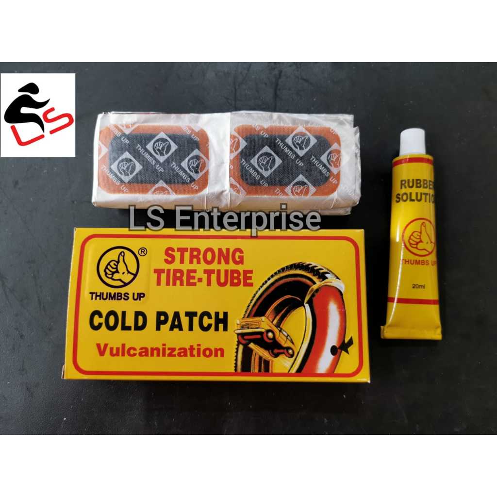 Cold Patch Bicycle Tube Tyre Puncture Repair Kit Tool Rubber Patches ...