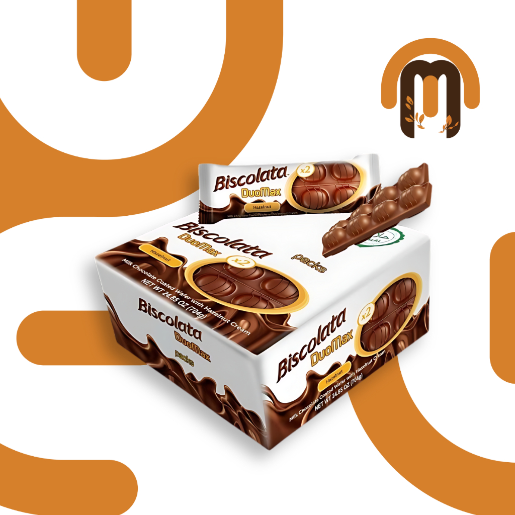 Biscolata Duomax Hazelnut Chocolate (Coklat Hazelnut) - 1 Box (Pack of ...