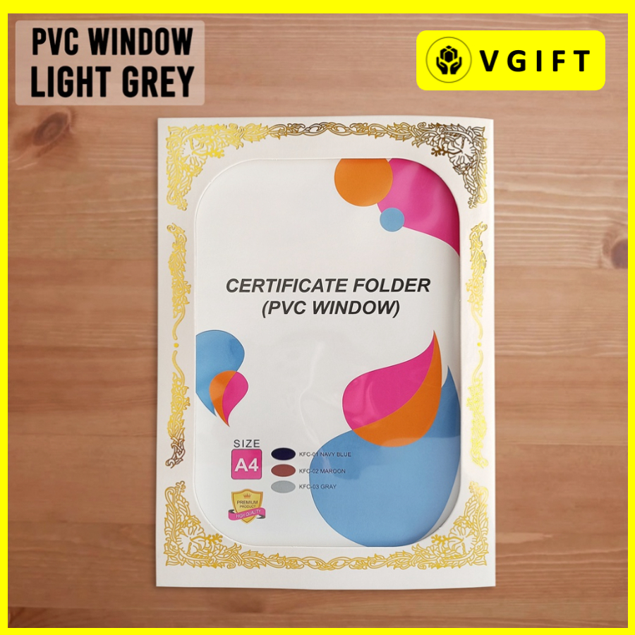 A4 Certificate Holder Hard Cover with Gold Border Card Board Folder ...