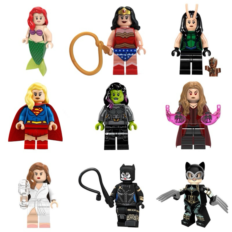 Female Characters Wonder Woman Cat woman Mermaid Captain Marvel Scarlet ...