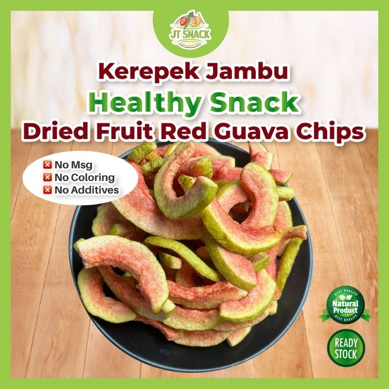JT SNACK【10g-150g】Dried Fruit Red Guava Chips Guava Crisps Healthy ...