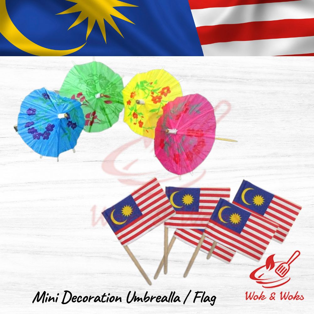 Mini Decoration Umbrella@Flag / Bendera@Payung Hiasan Kecil | Shopee ...