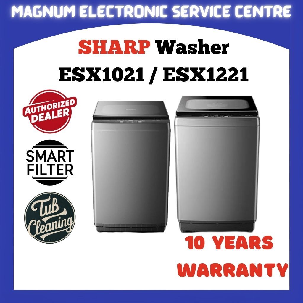 Sharp 10.5kg / 12.5kg Full Auto Top Load Washing Machine ESX1021 ...