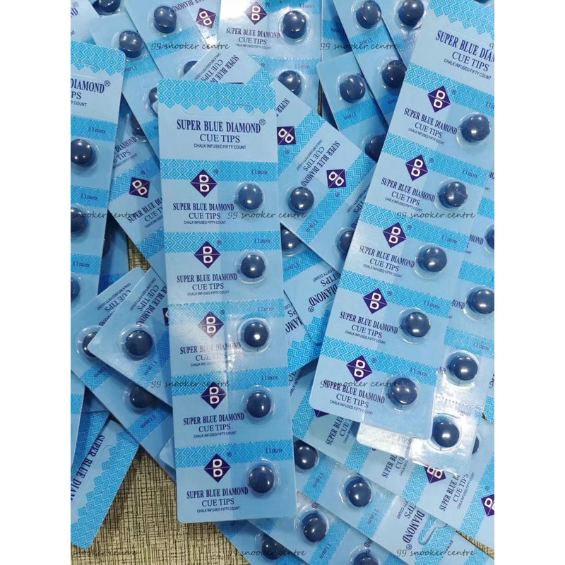 𝗦𝗨𝗣𝗘𝗥 𝗕𝗟𝗨𝗘 𝗗𝗜𝗔𝗠𝗢𝗡𝗗 Leather Head Snooker Small Head 𝟭𝟭𝗠𝗠 Hardness ...