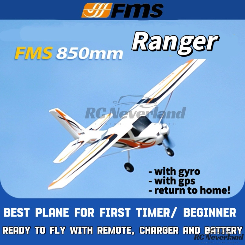 FMS 850mm ranger with gyro and gps RTF ready to fly kapal remote ...