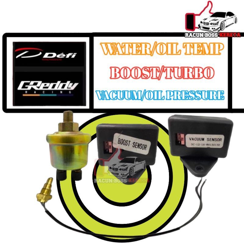 (SENSOR) Defi Meter / Gauge Water Oil Temperature Boost Turbo Vacuum ...