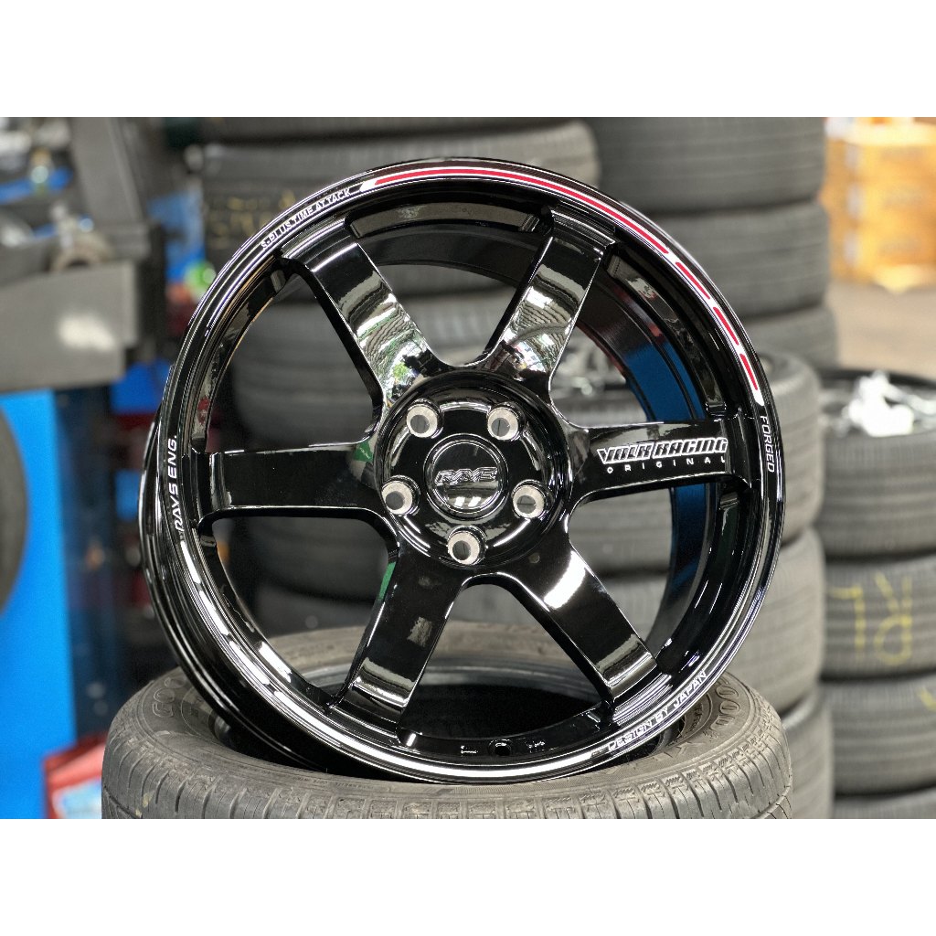 NEW 18X8.5J AOW TE37 Time Attack Rim (set of 4) 5X114.3 Black for Civic Camry Lancer CX3 CX30 ...