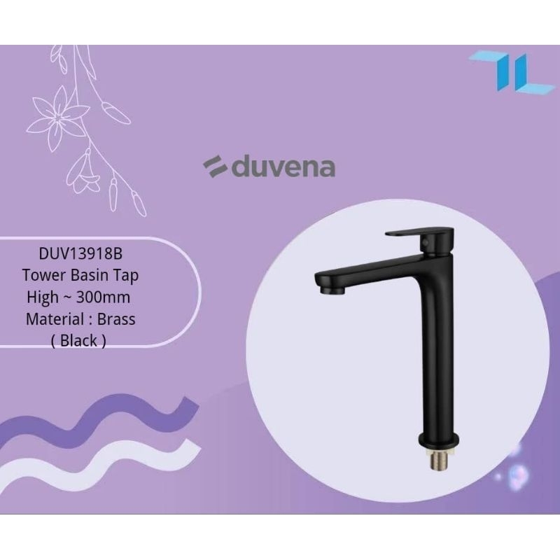 Tower Basin Tap300MM High | BRASS (Black) | Shopee Malaysia