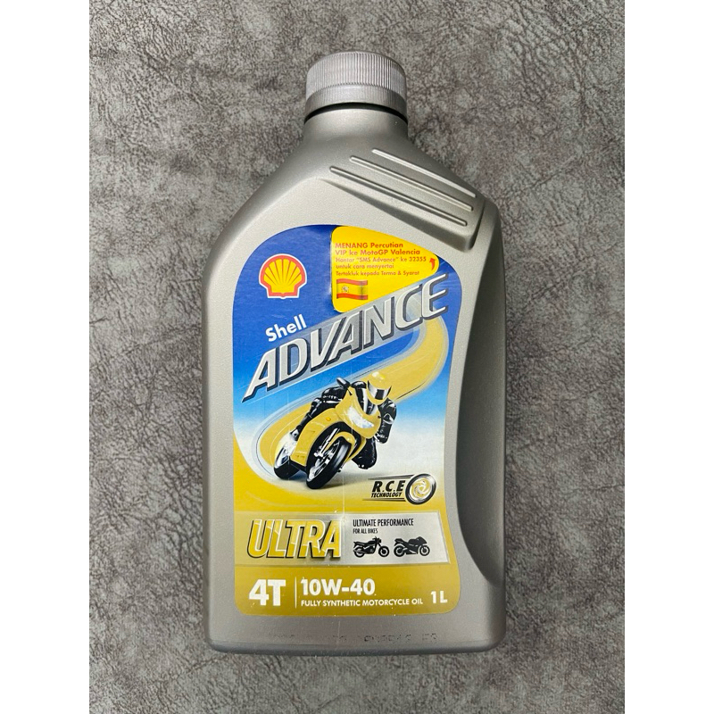 SHELL ADVANCE ULTRA 10W-40 4T FULLY SYNTHETIC ENGINE OIL 1L | Shopee ...