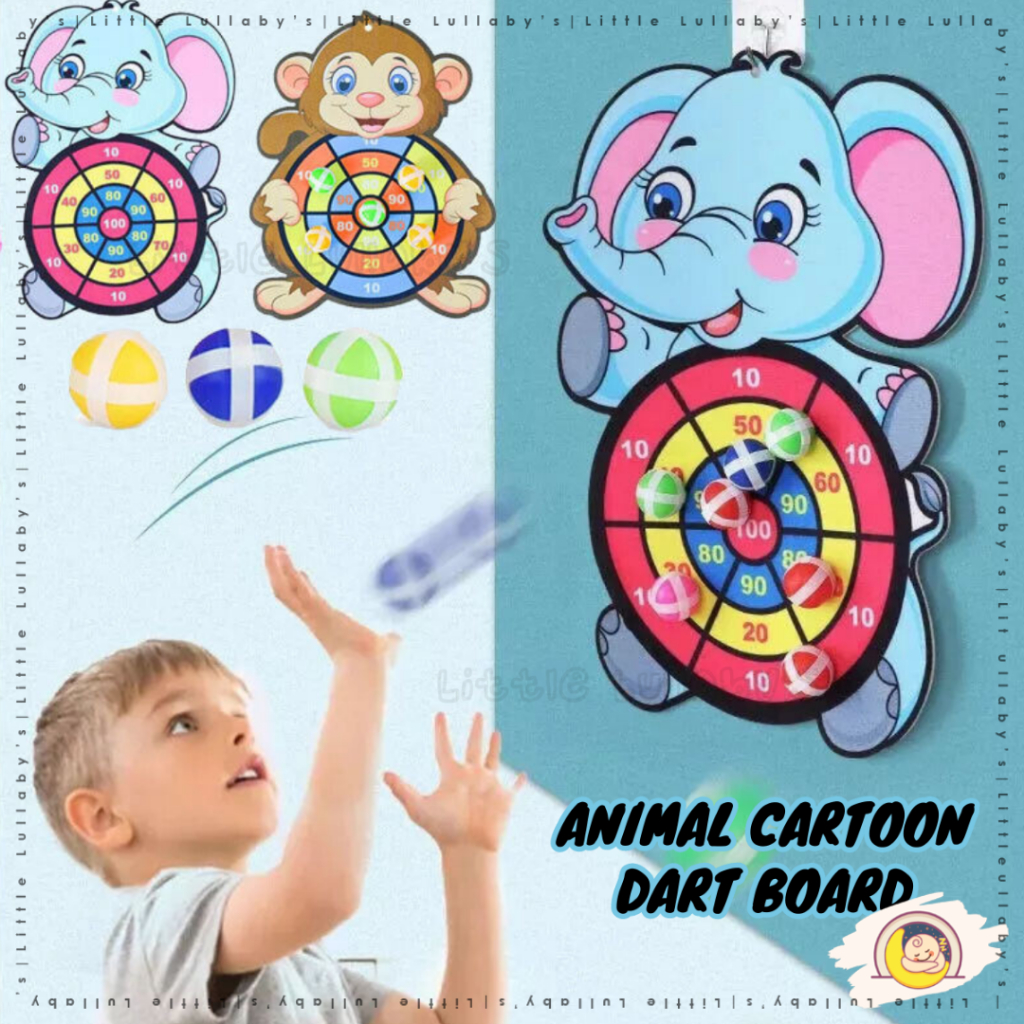 Mainan Cartoon Dart Throwing Sticky Ball Target Ball Dart Board Game ...