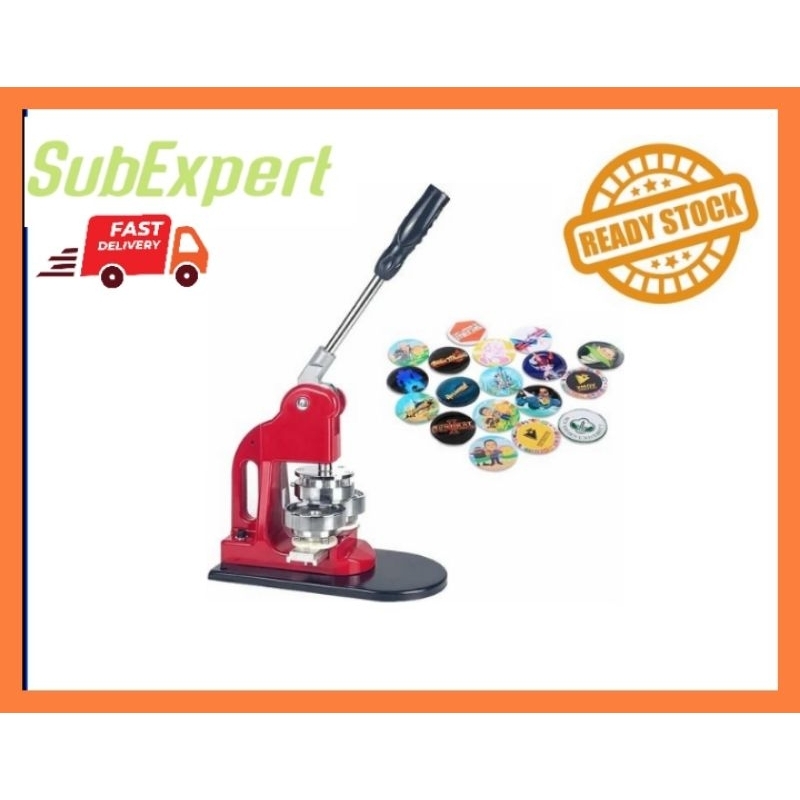 BUTTON BADGE MACHINE 🟢🟡🔴 EASY BUTTON BADGE MAKER | Shopee Malaysia