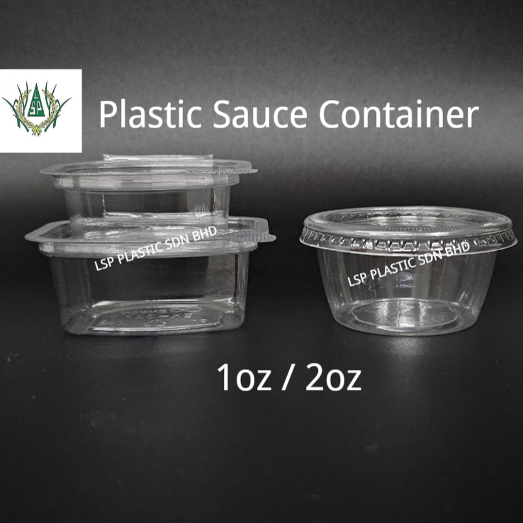 Disposable Clear Sauce Container / Bekas Sos 1oz / 2oz (100pcs± ...