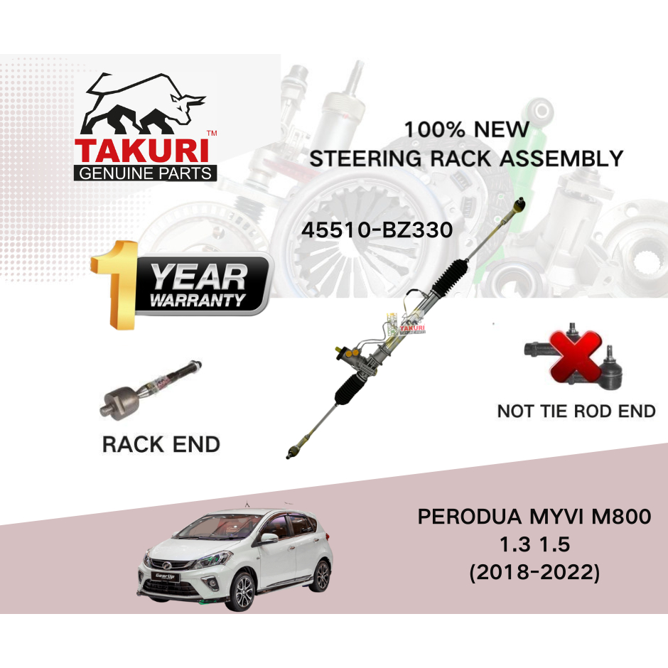 100% NEW STEERING RACK ASSY ASSEMBLY PERODUA MYVI M800 1.3 1.5 (2018 ...