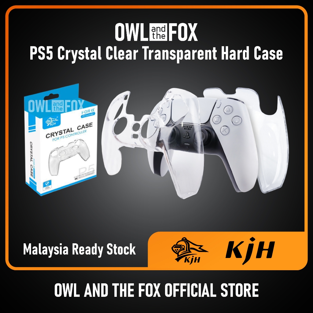 KJH PS5 Controller Crystal Transparent Shell Hard Case Cover For Sony ...